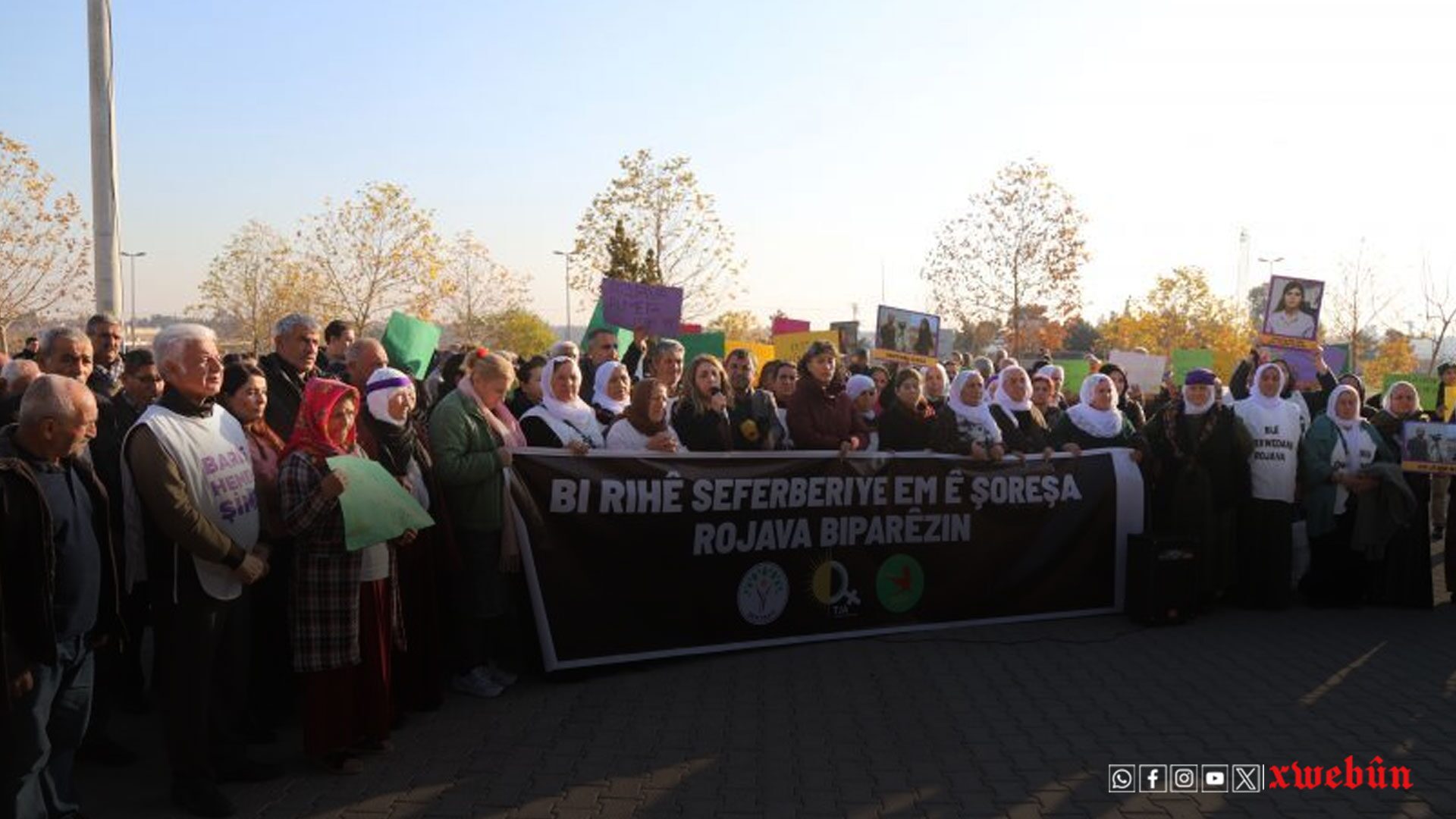 Li ser sînorê Qamişlo peyama ‘Em ê bibin dengê şoreşa Rojava’ dan | Xwebûn